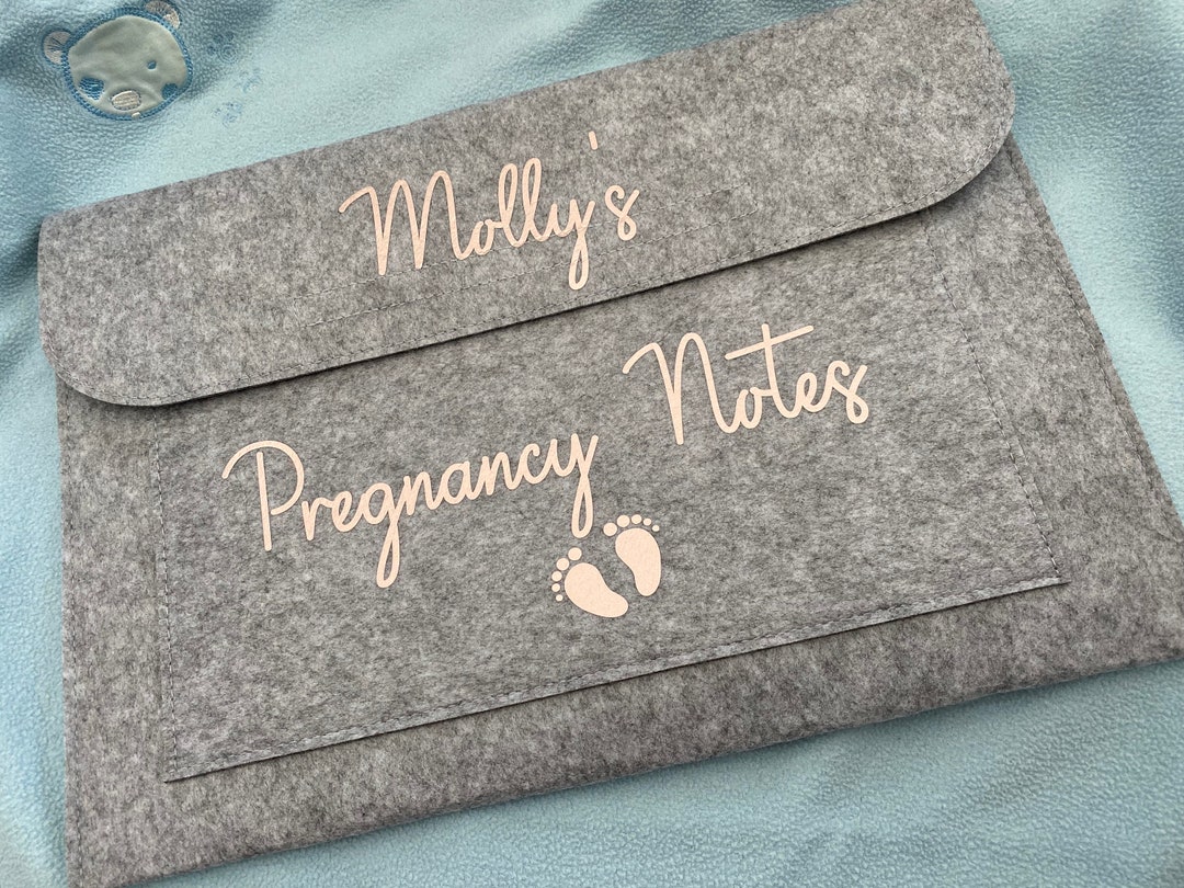 Pregnancy Note Folder, Maternity Notes - Can Be Personalised - Baby ...