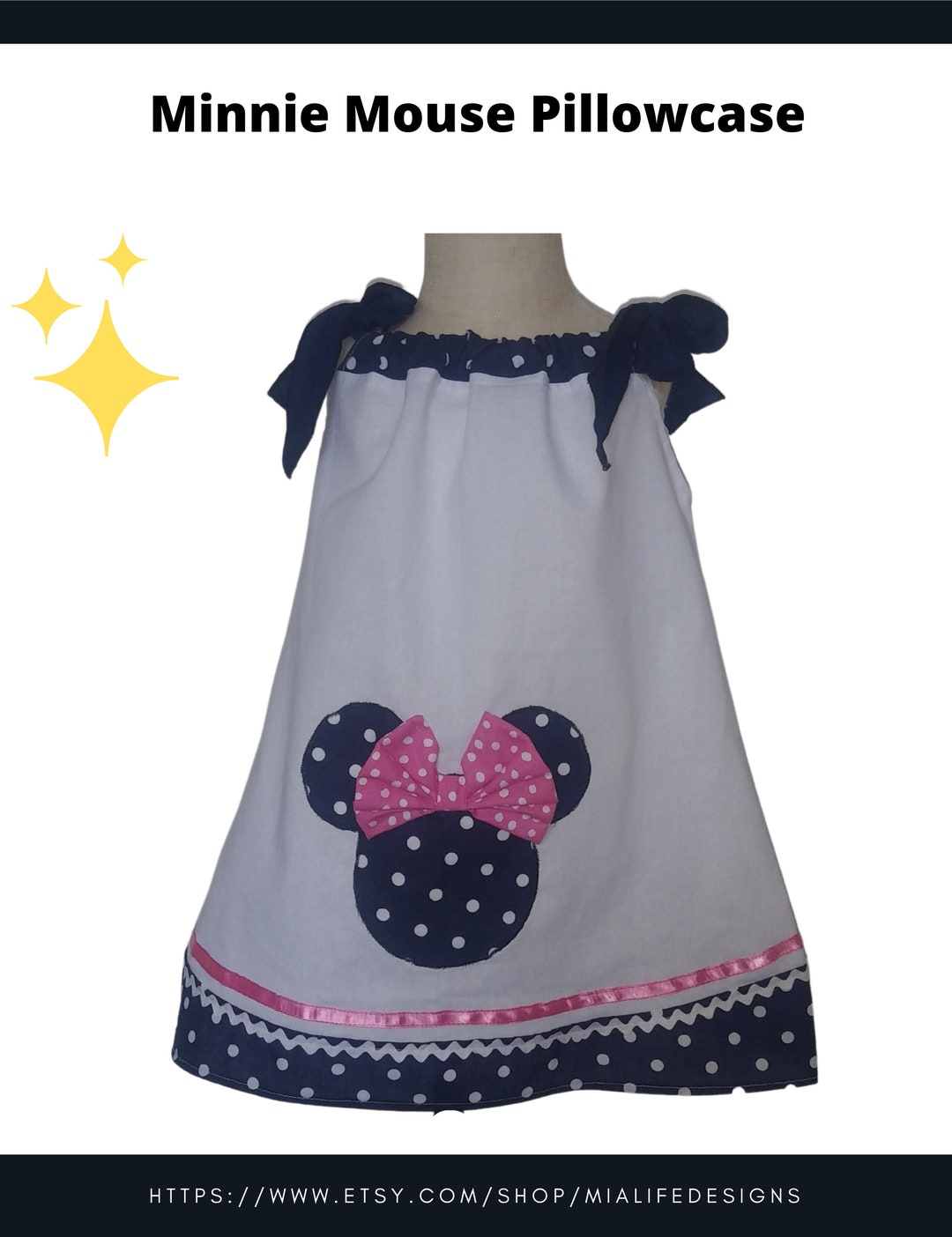 Handmade Minnie Mouse Dress, Minnie Mouse Birthday Dress, Minnie Mouse ...