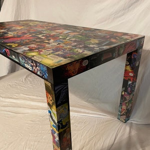 Custom Comic Coffee Table With Epoxy Resin - Etsy