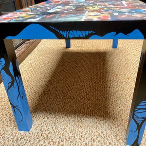 Custom Comic Coffee Table With Epoxy Resin - Etsy