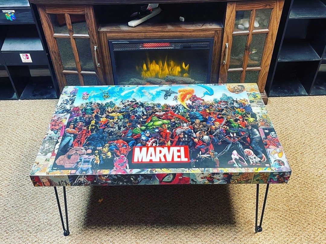 Custom Sized Comic Coffee Table With Epoxy Resin - Etsy