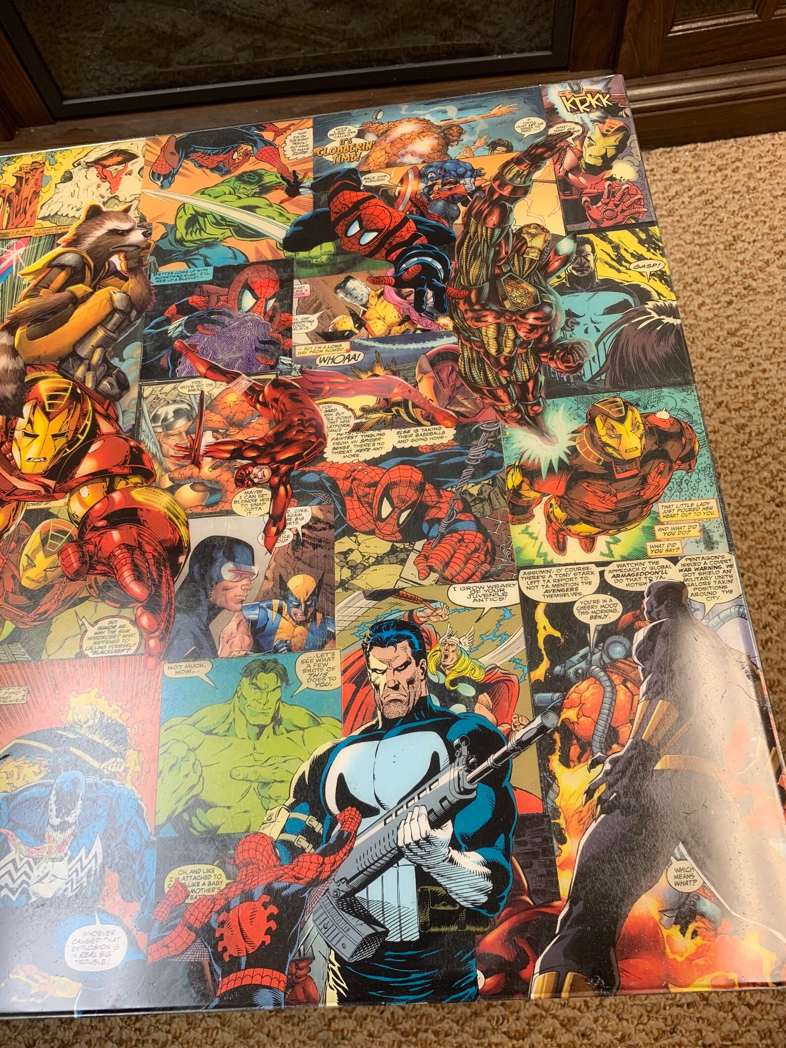 Custom Comic End Table With Epoxy Resin - Etsy