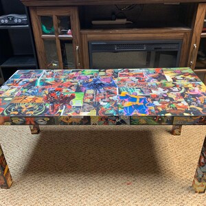 Custom Comic Coffee Table With Epoxy Resin - Etsy