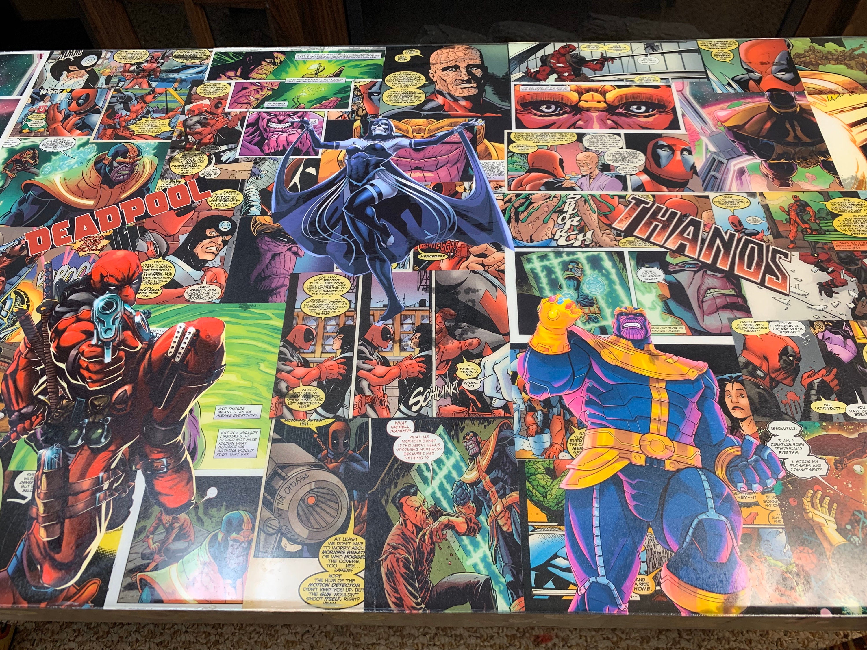 Custom Comic Coffee Table With Epoxy Resin - Etsy Singapore