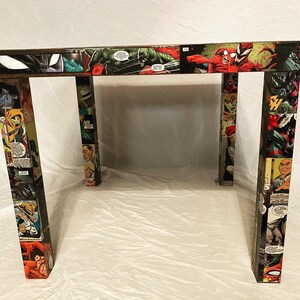 Custom Comic End Table With Epoxy Resin - Etsy