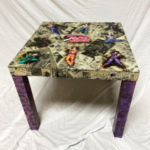 Custom Comic End Table With Epoxy Resin - Etsy