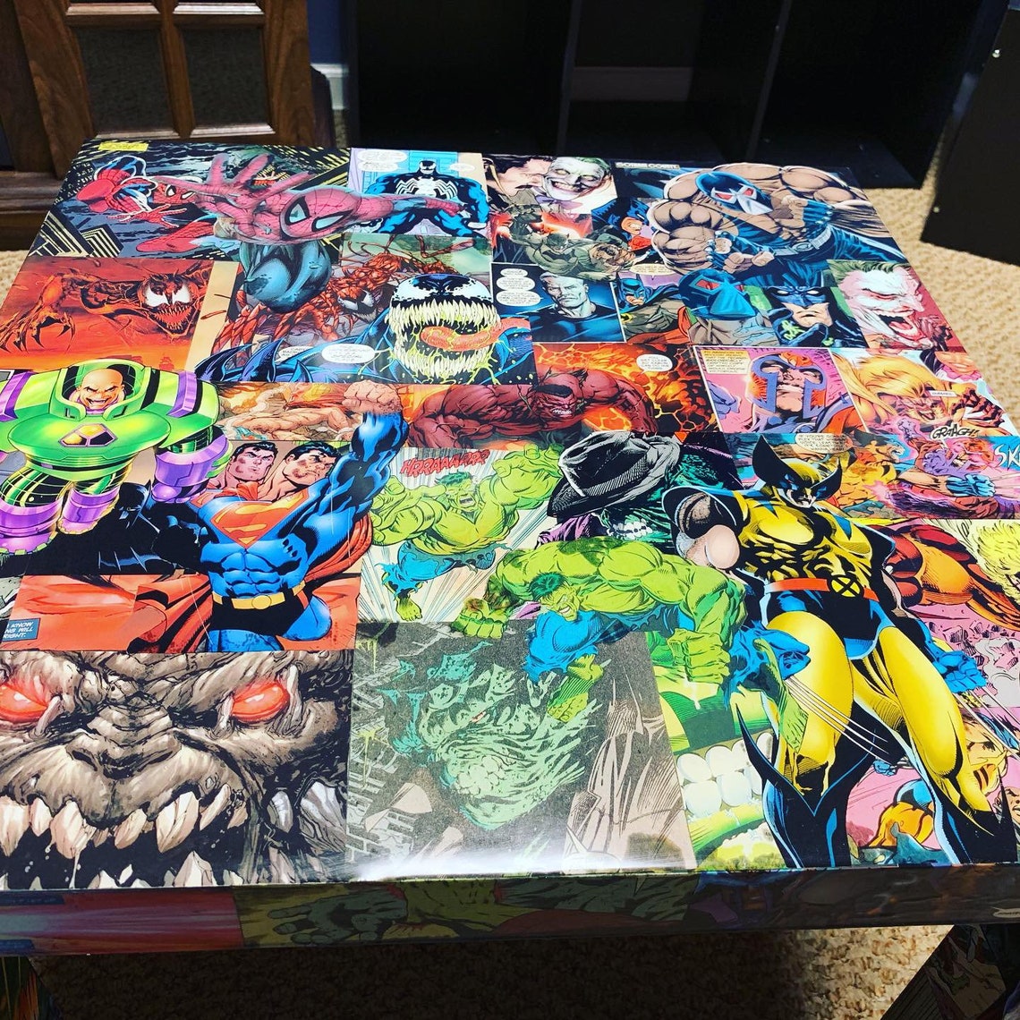 Custom Comic End Table With Epoxy Resin - Etsy