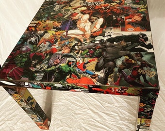 Custom Comic Coffee Table With Epoxy Resin - Etsy