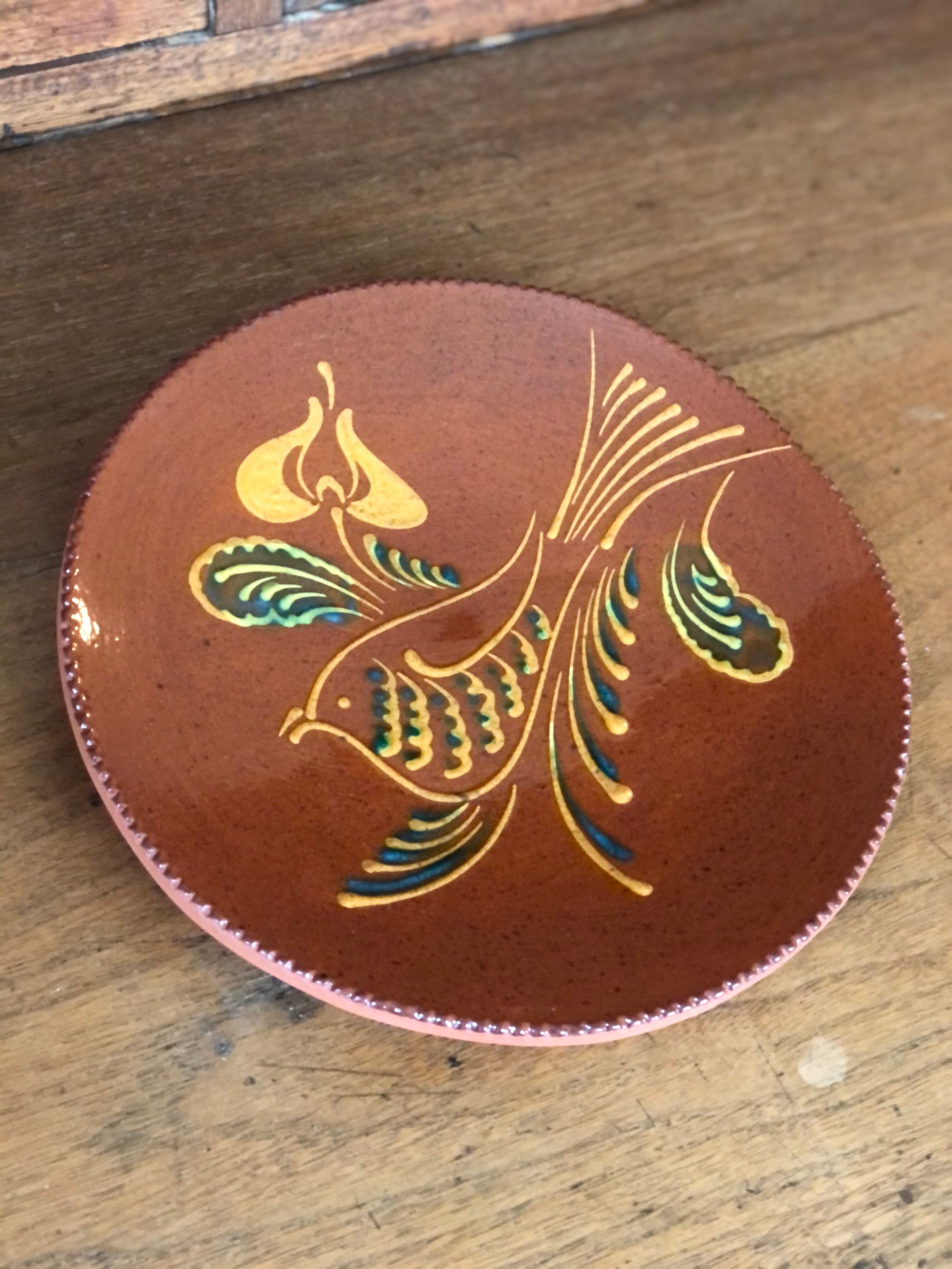 Ned Foltz Redware Pottery Folk Art Bird 2001 - Etsy