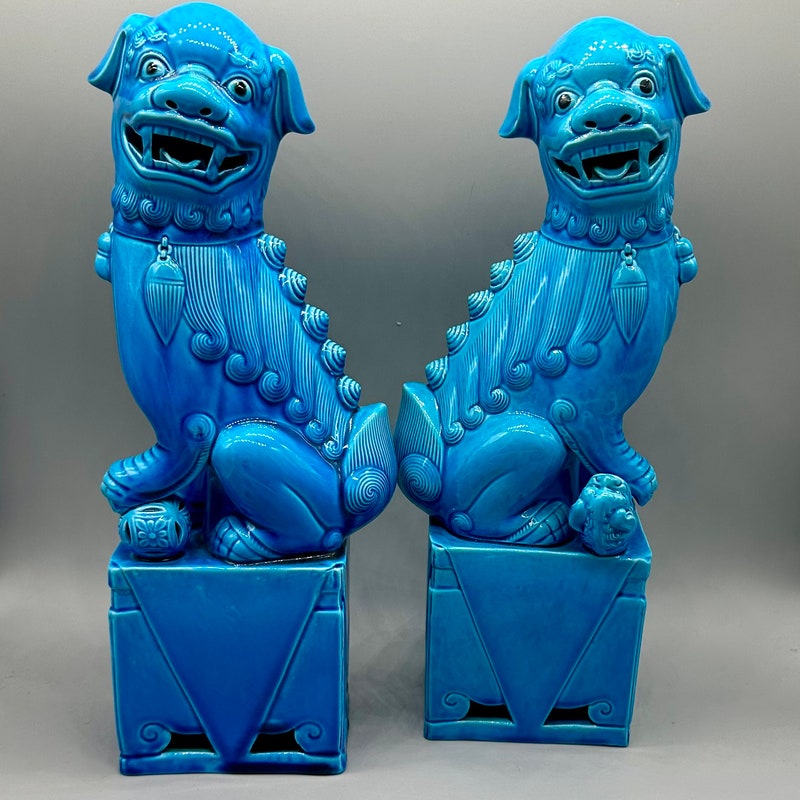 Turquoise Foo Dogs - Etsy
