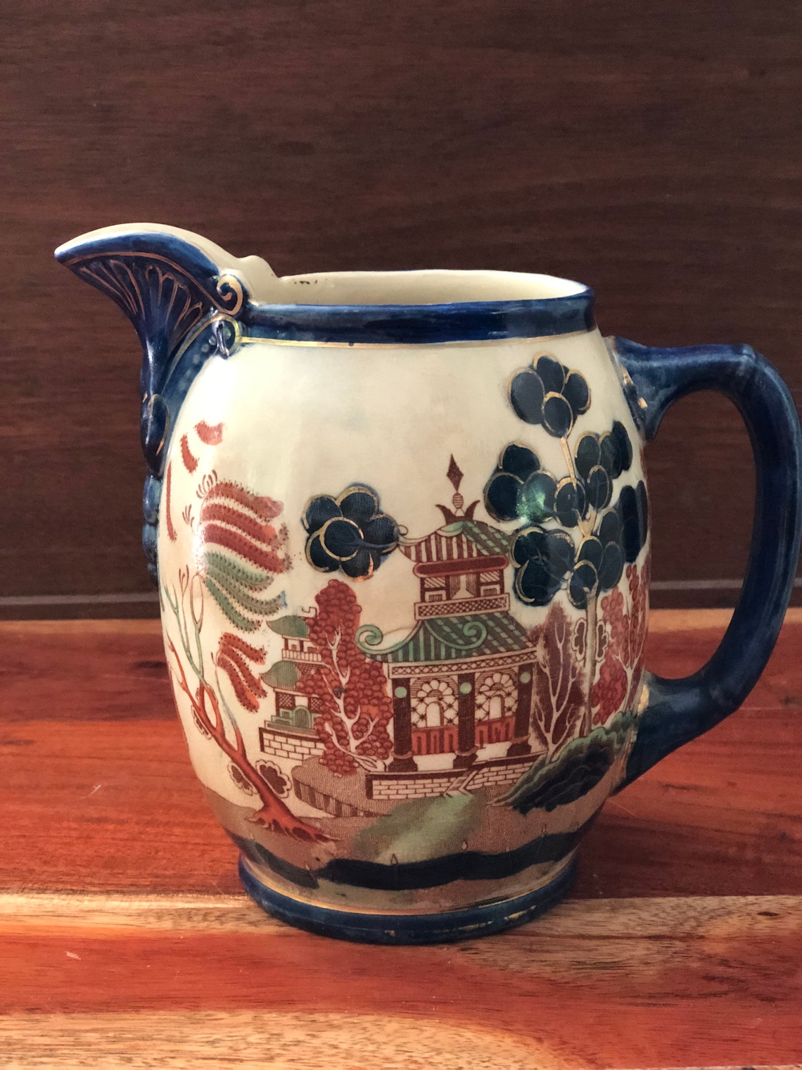 Rare Buffalo Pottery Antique Asian Willow Pitcher 1906 - Etsy