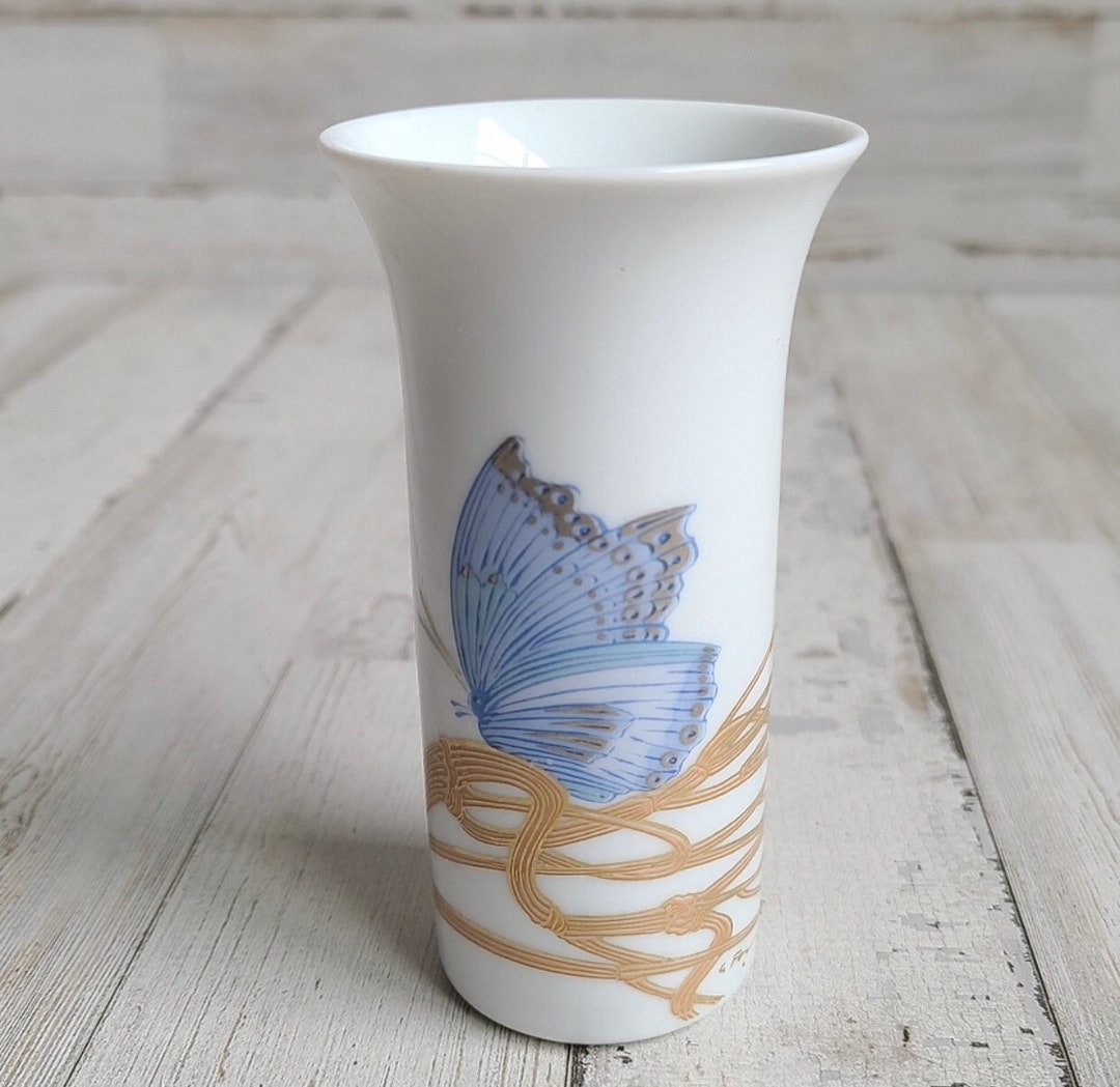 Rosenthal Bud Vase Studio Line Made in Germany | Blue Butterfly With ...