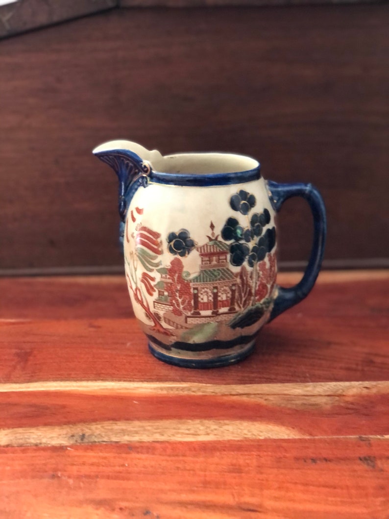 Rare Buffalo Pottery Antique Asian Willow Pitcher 1906 - Etsy