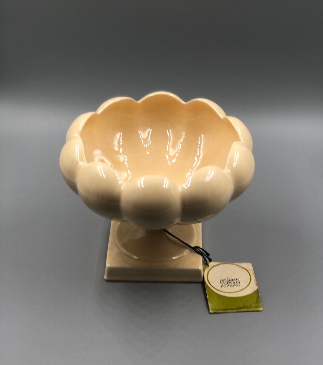 Freeman Mcfarlin Potteries Art Pottery 1970 Pedestal Scalloped ...