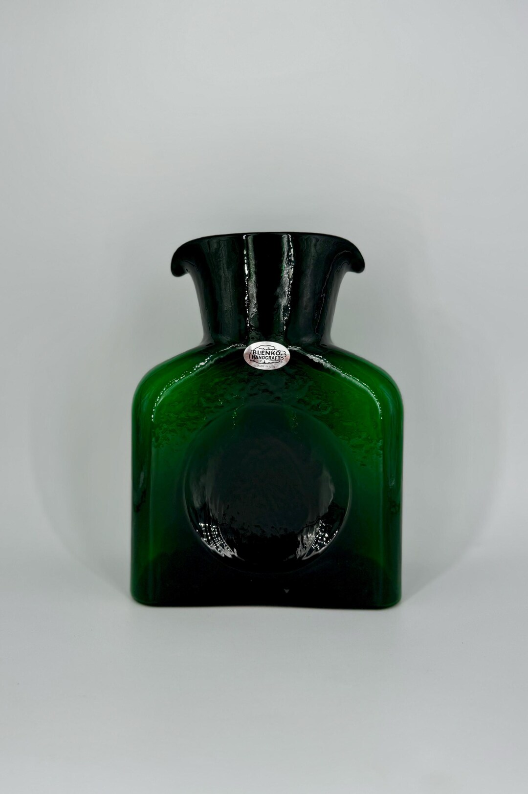 Blenko Handcrafted Green Decanter Made in USA - Etsy