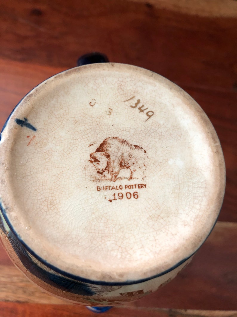 Rare Buffalo Pottery Antique Asian Willow Pitcher 1906 - Etsy