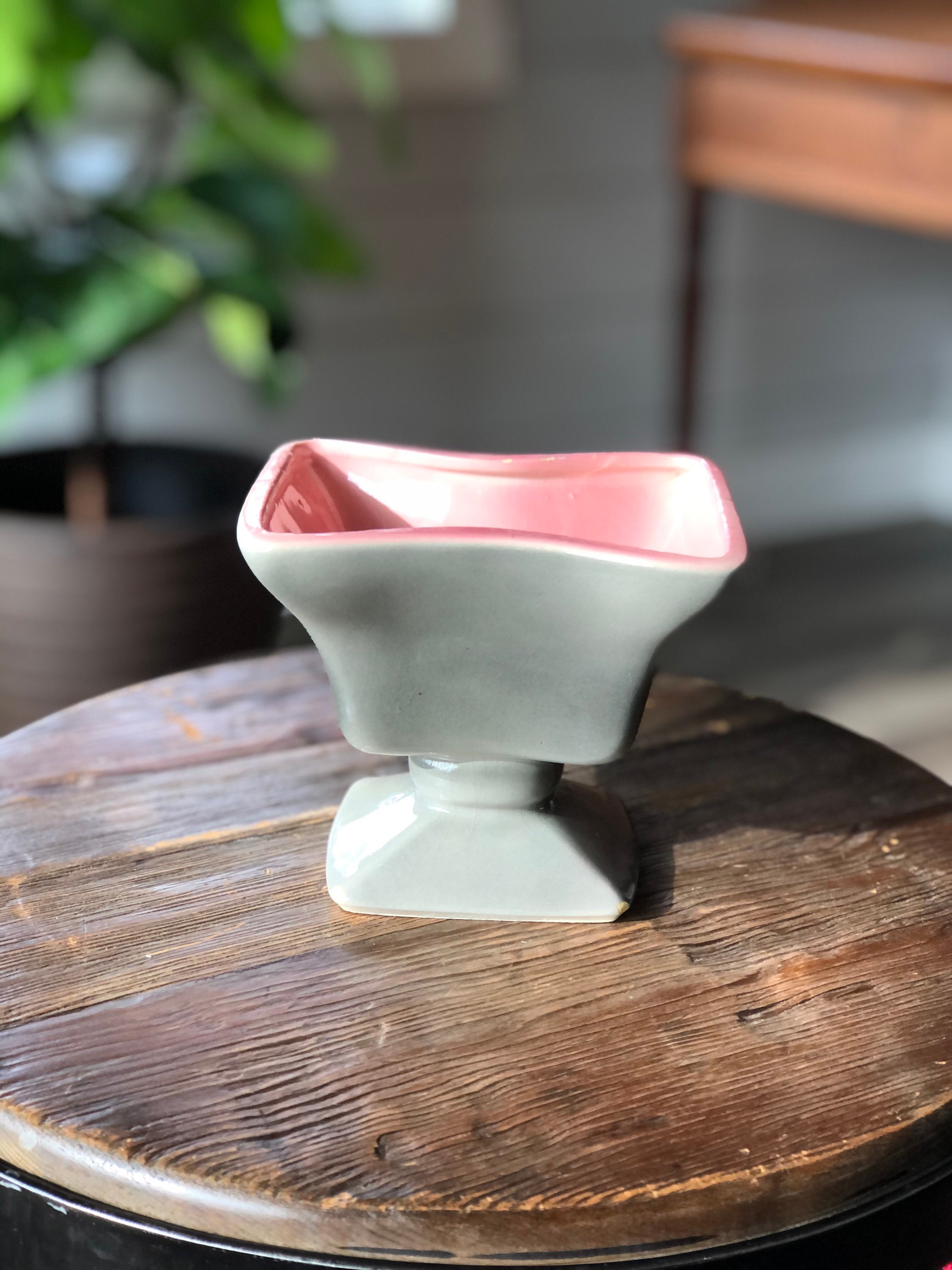MCM. Vintage Royal Windsor Ceramic Planter | Pink and Gray - Etsy