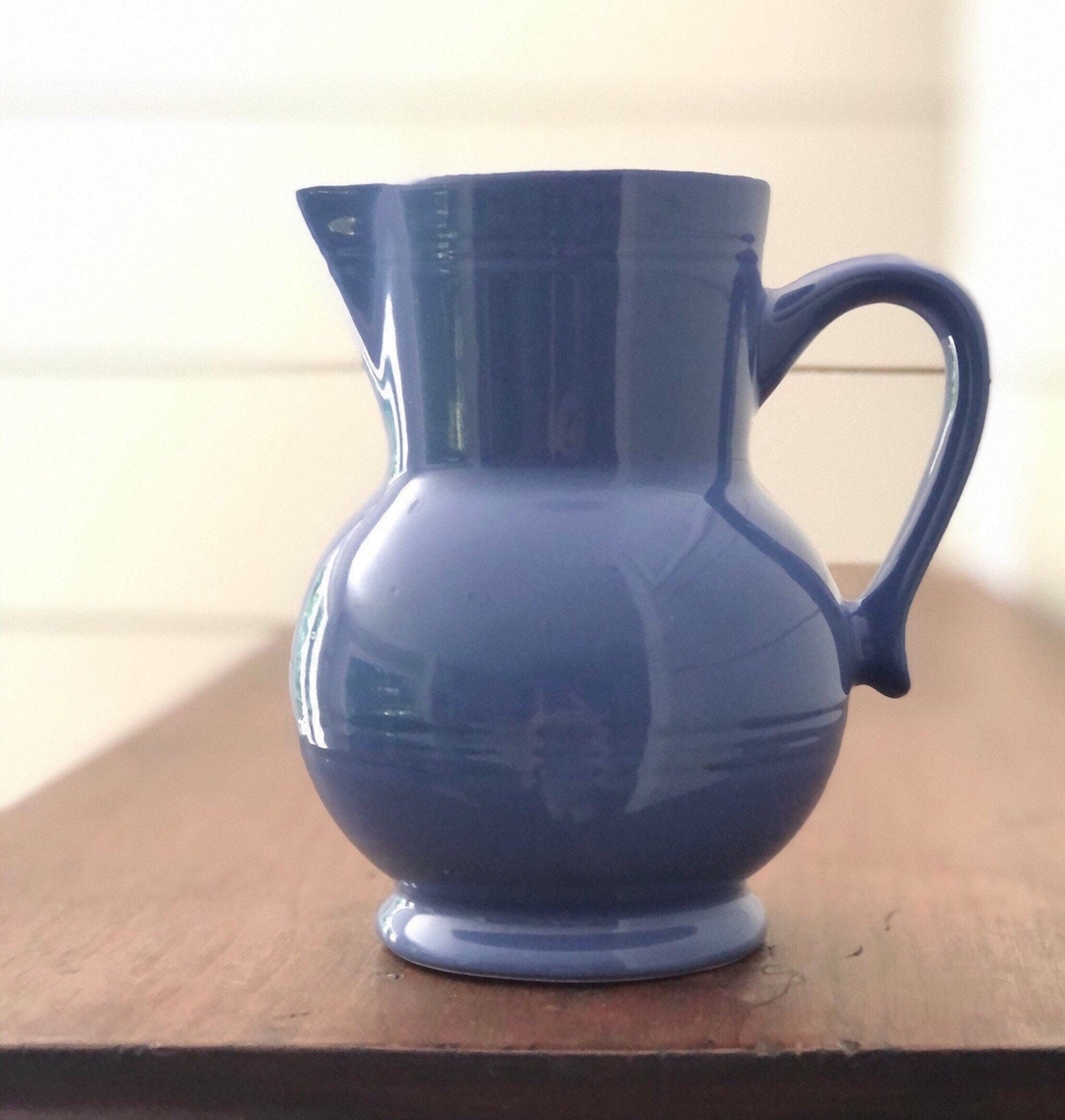 Emile Henry Blue Pottery Pitcher Made in France Vase Juice Carafe - Etsy