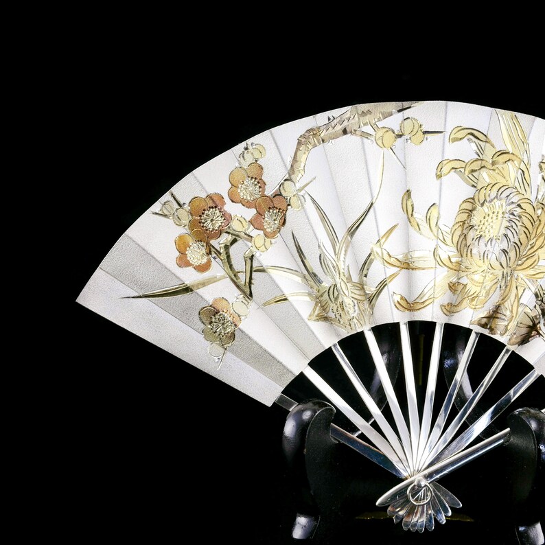 A Vintage Japanese Solid Silver Fan (sensu/o-gi) - C.1960s - Etsy
