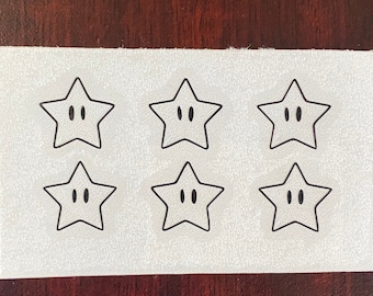Mario Star Button Decal - Etsy