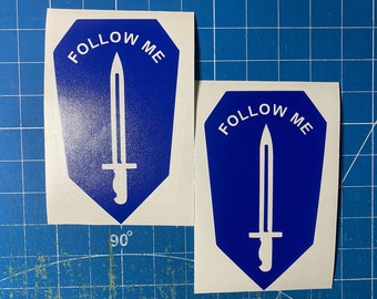 Infantry Follow Me Sticker - Etsy