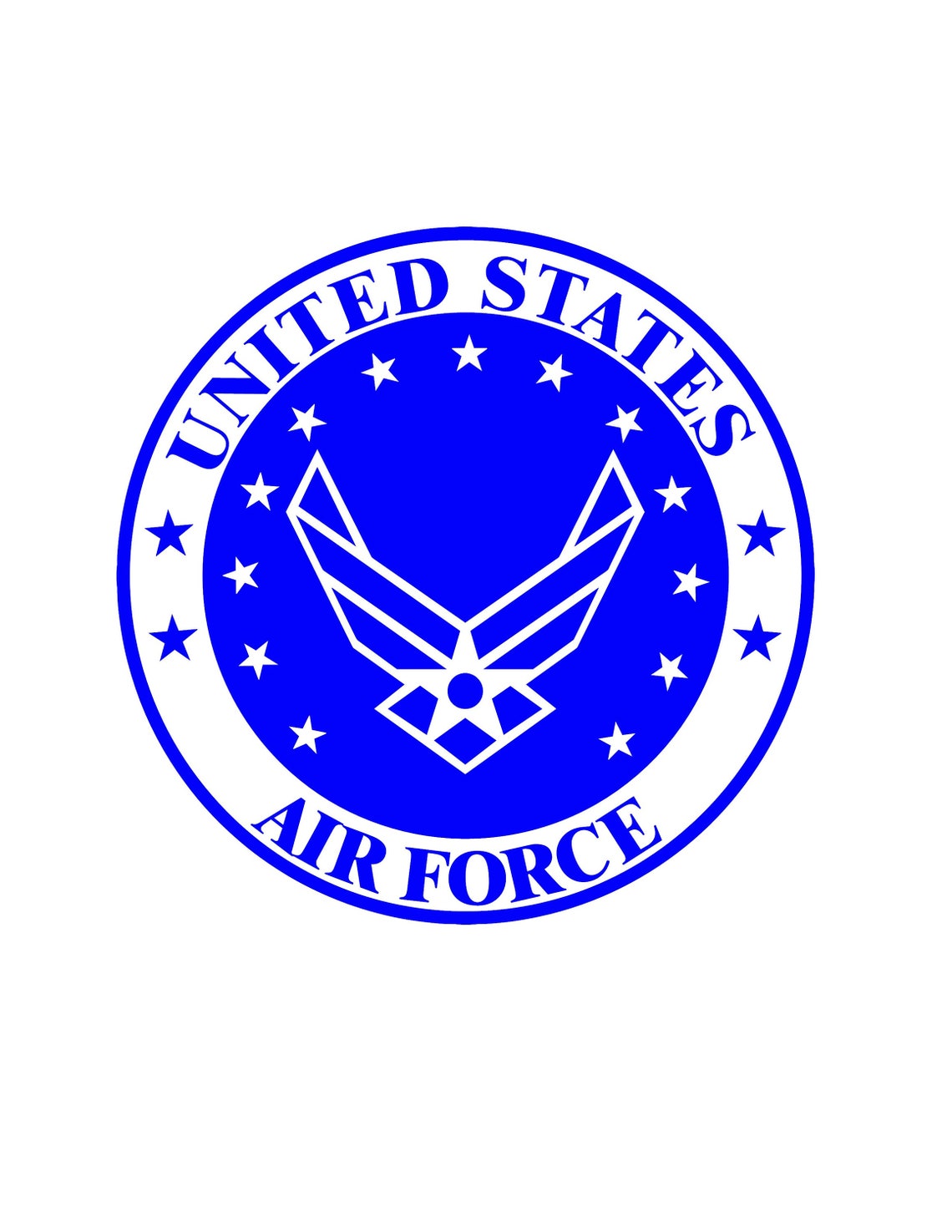 US Air Force Logo Vinyl Decal 30 Colors Multiple Sizes - Etsy