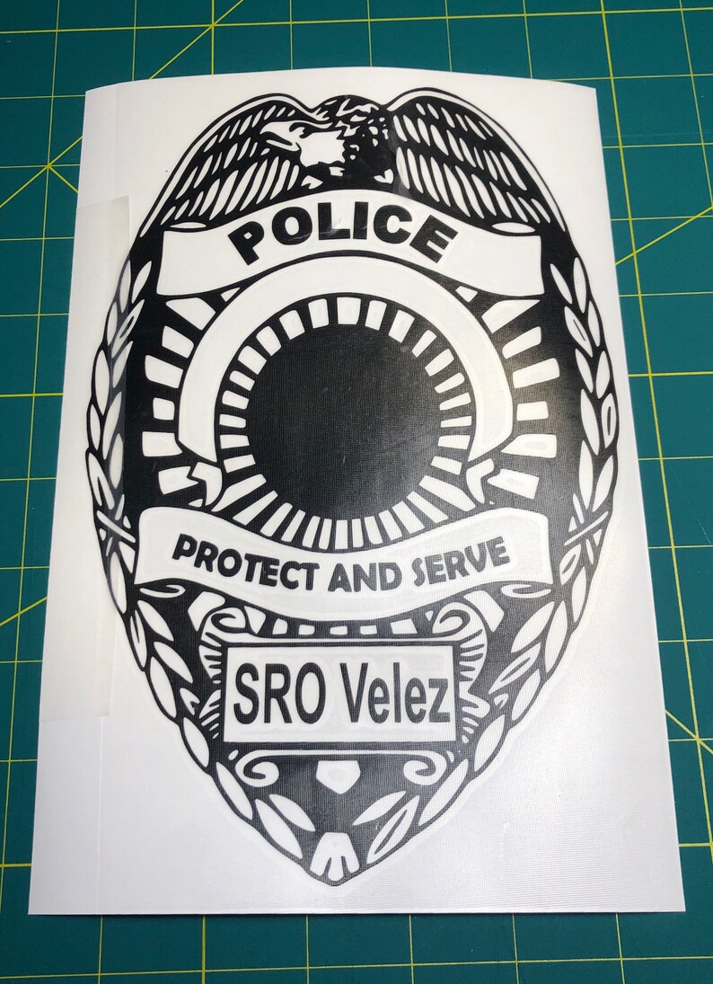 Police Badge Protect and Serve Shield Style Vinyl | Etsy