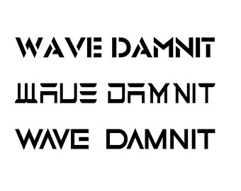 Wave Dammit Car Decal - Etsy