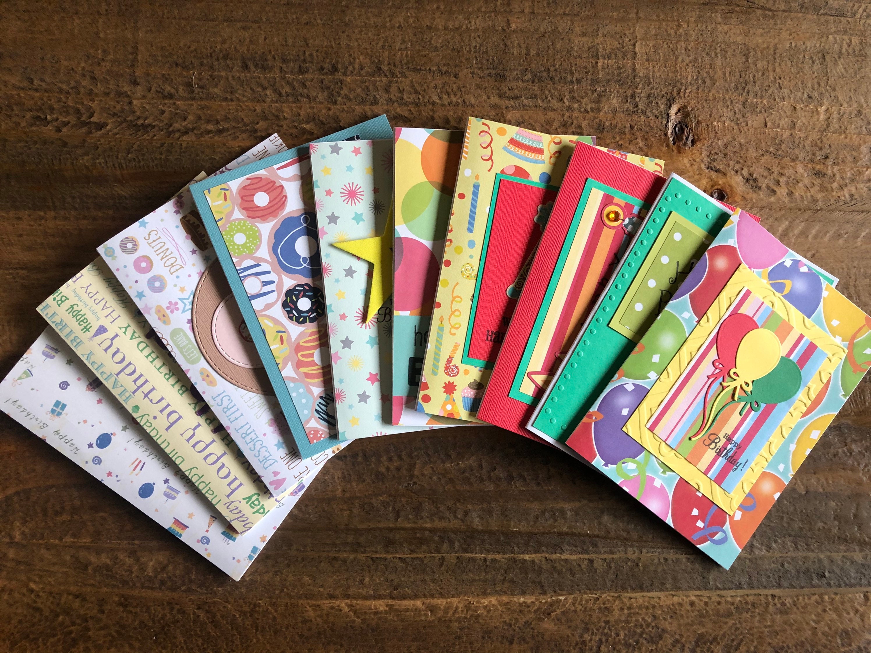 10 Cards Birthday Pack Variety Birthday Card Set Includes 10 | Etsy