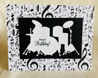 Birthday Card Drummer - Etsy