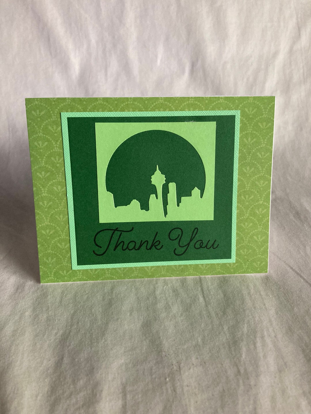 Seattle Thank You Card, Handmade Washington State Card - Etsy