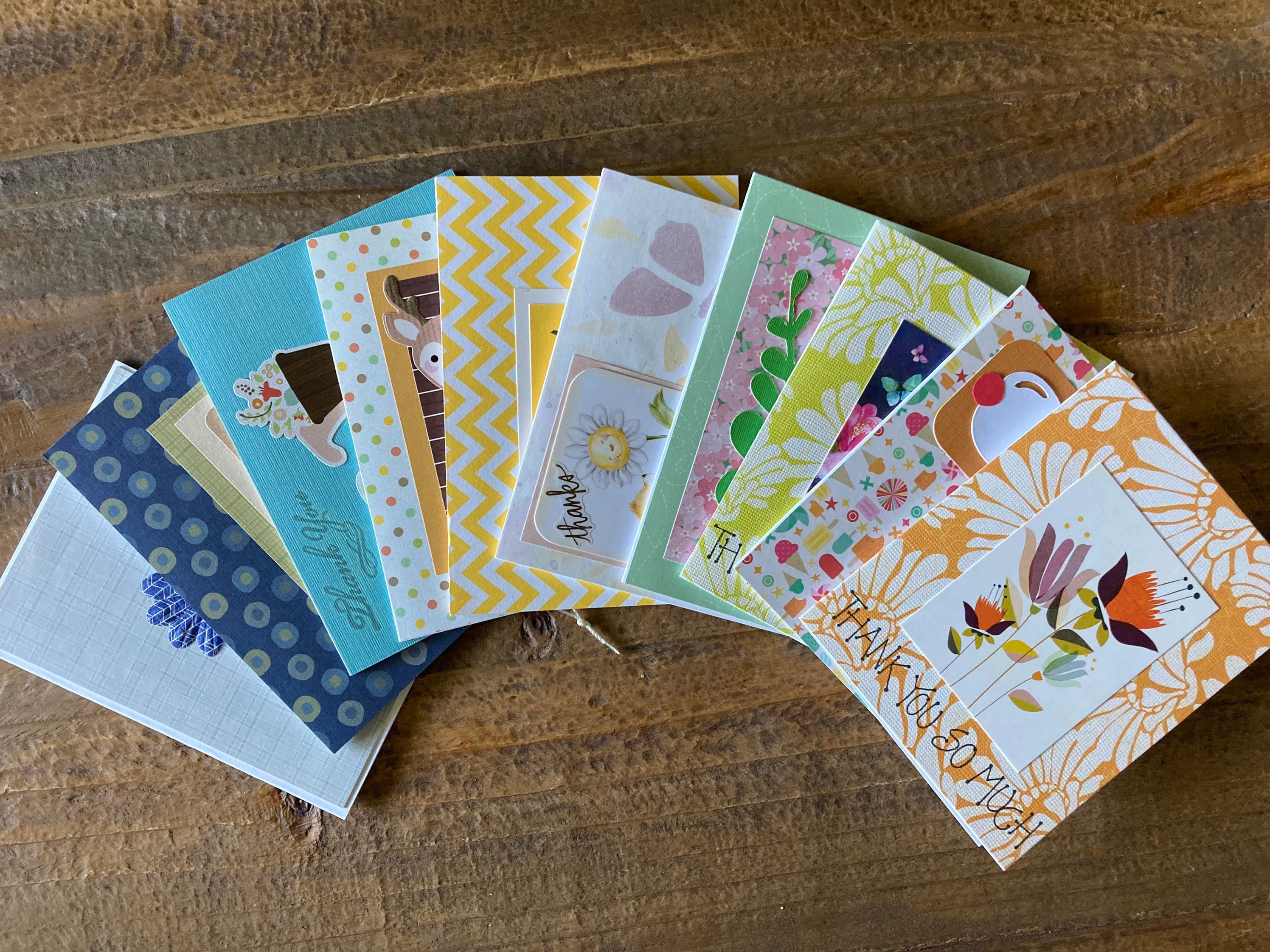 10 Cards Thank You Pack Variety Thank You Card Set Includes - Etsy