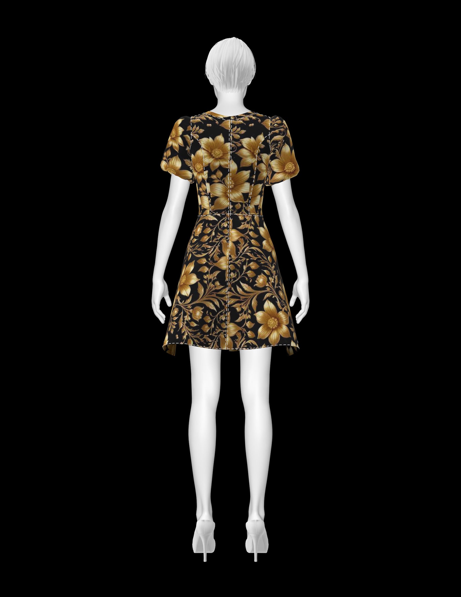Angel Circle Sewing Pattern Dress/ PDF Digital/puff Sleeve/above Knee ...