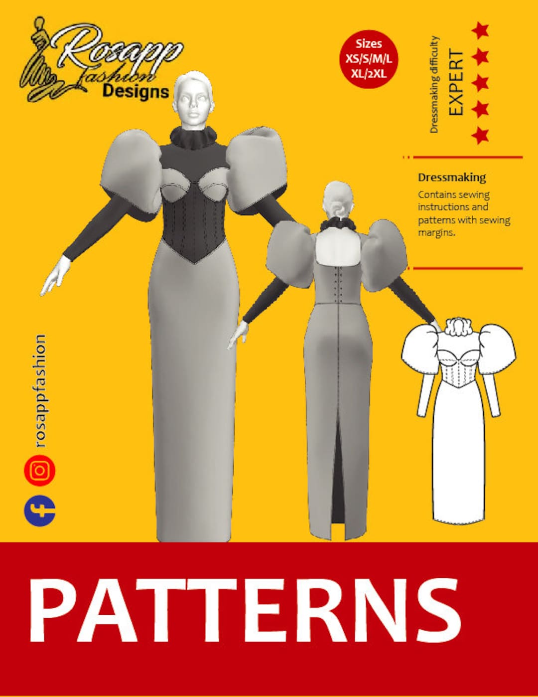 Splendid Bustier Bodice With Two Bra Bones Sewing Pattern for Women ...