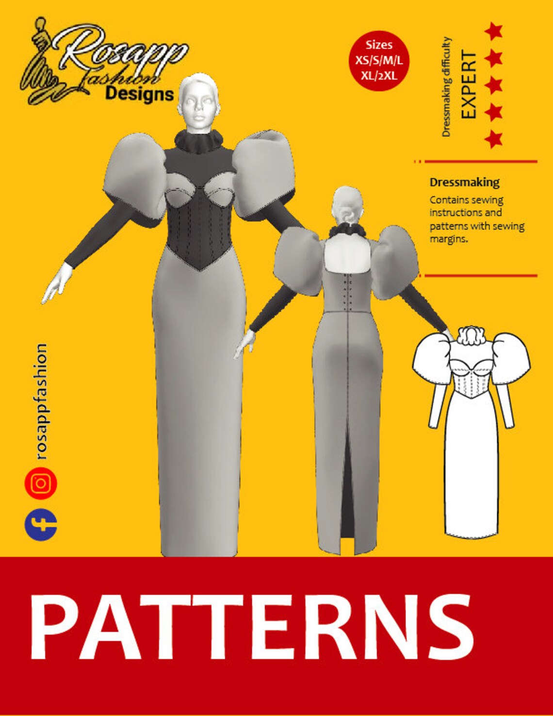 Splendid Bustier Bodice With Two Bra Bones Sewing Pattern for Women ...