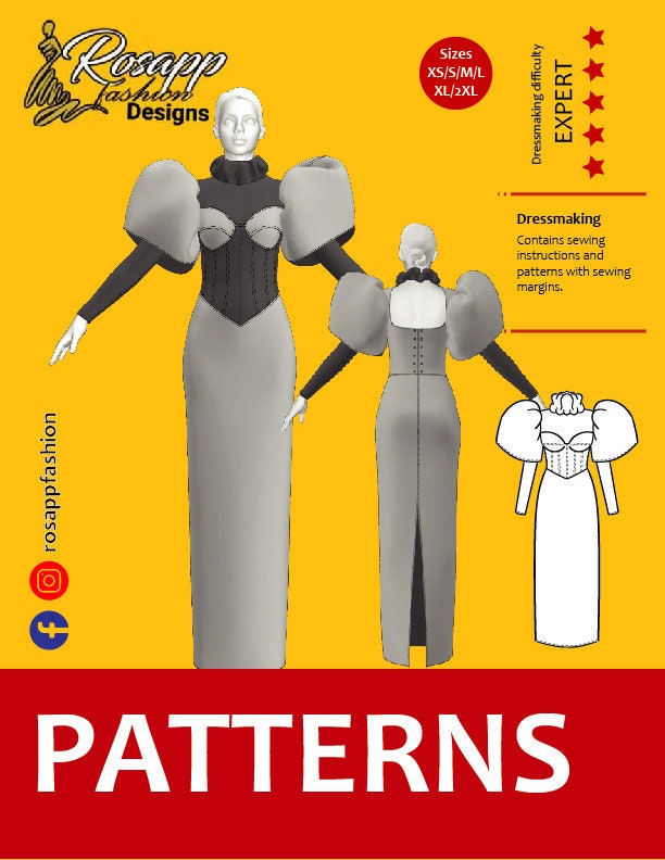 Splendid Bustier Bodice With Two Bra Bones Sewing Pattern for Women ...