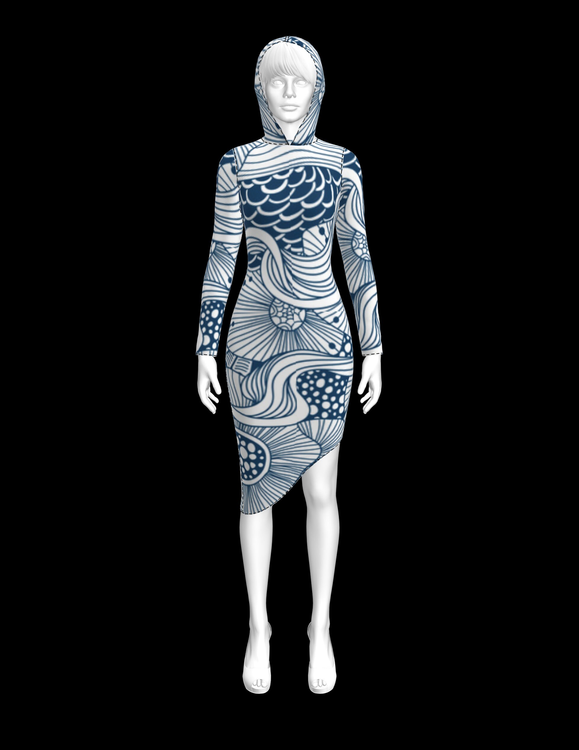 Clever Slim Hoodie Sewing Pattern for Women/long Sleeve/ Size S-2XL ...