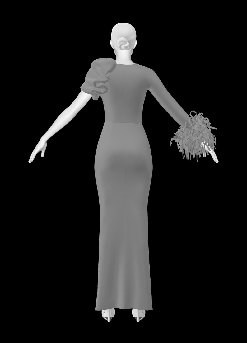 Ann Sewing Pattern for Women Dress/deep V-neckline/ Pencil Dress/ Maxi ...