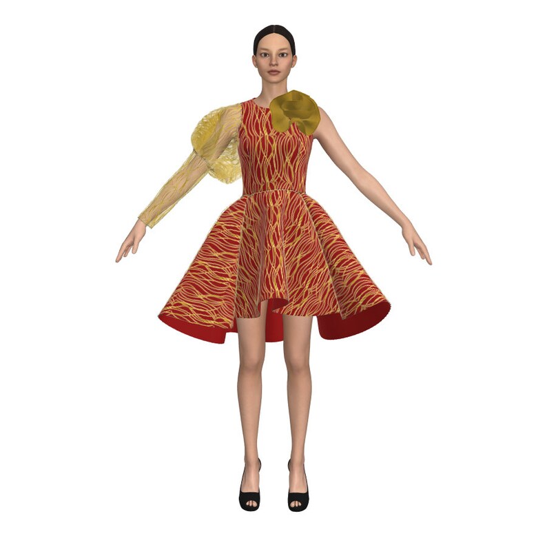 Rosa Circle Sewing Pattern for Women Dress/round Neckline/ Puff Sleeve ...