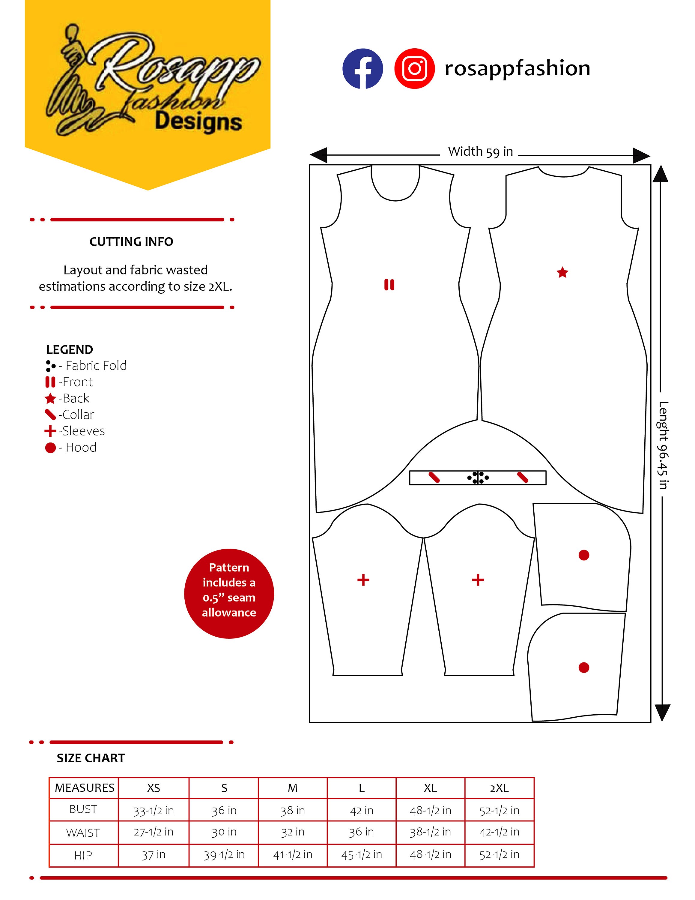 Clever Slim Hoodie Sewing Pattern for Women/long Sleeve/ Size S-2XL ...