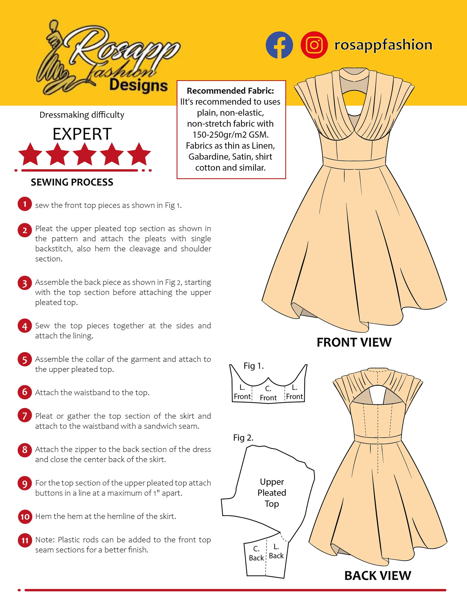 Gifted Circle Sewing Pattern Women Dress/v-neckline/below Knee/s-2xl ...