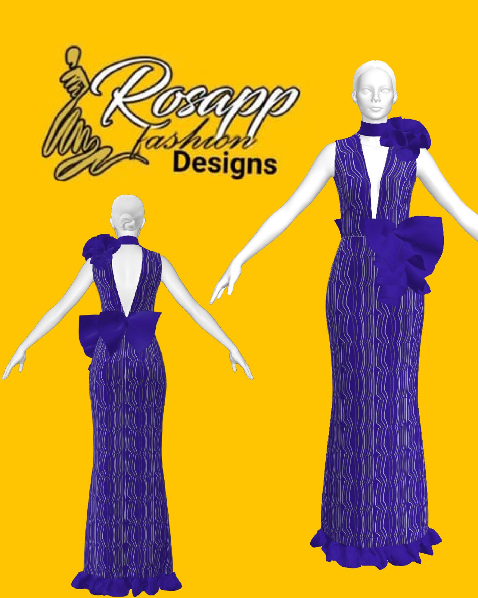 Simplicity Mermaid Sewing Dress for Women/sleeveless/v-neckline/floor ...