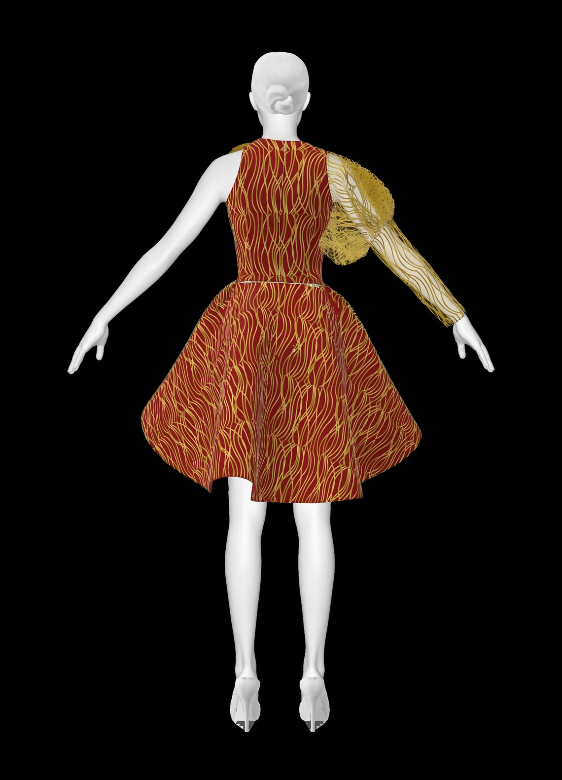 Rosa Circle Sewing Pattern for Women Dress/round Neckline/ Puff Sleeve ...