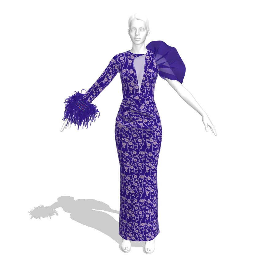 Ann Sewing Pattern for Women Dress/deep V-neckline/ Pencil Dress/ Maxi ...