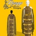 Helpful Sewing Pdf Pattern for Women Dress/ Mock Neck/floor Sleeve/size ...
