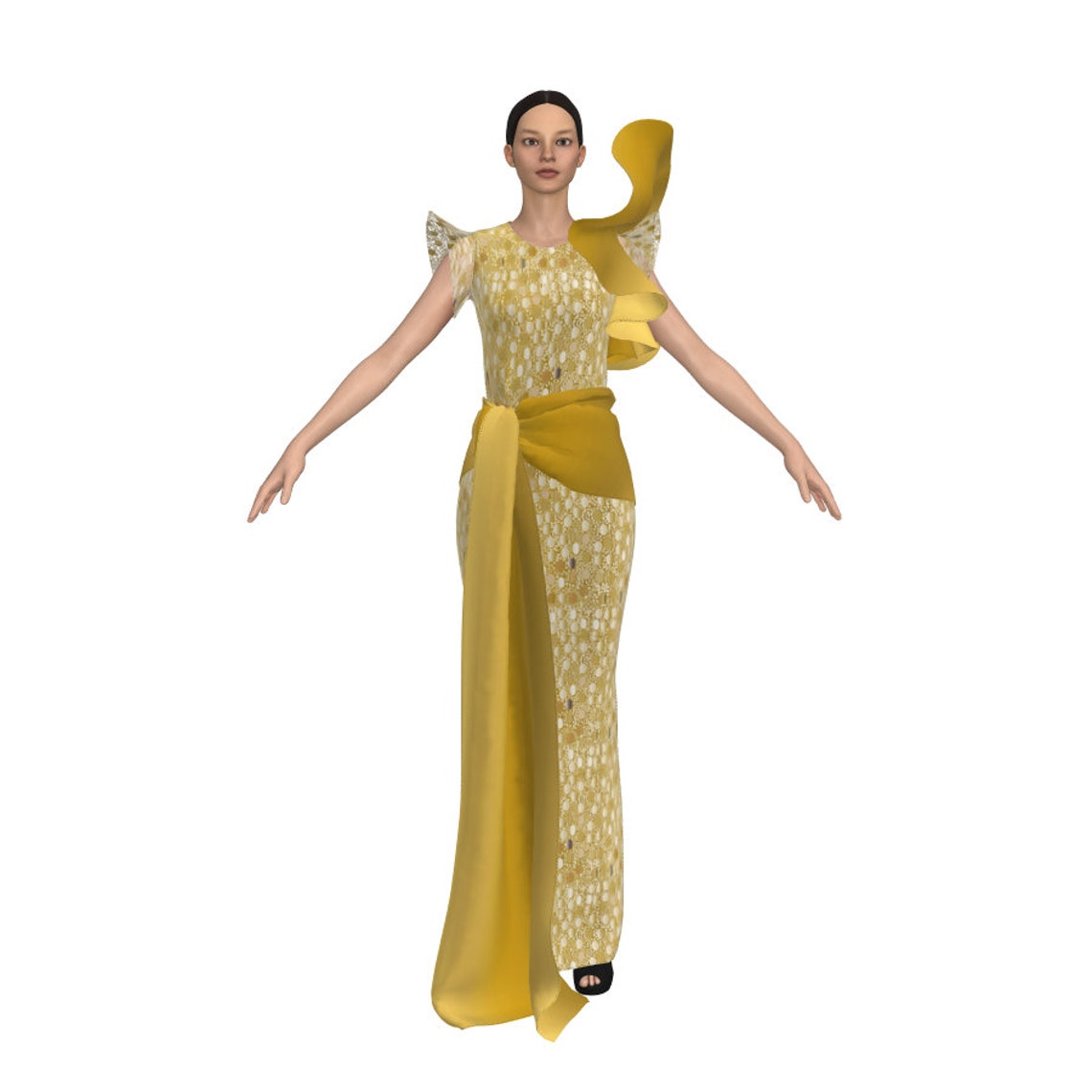 Queen Mermaid Sewing Pattern for Women Dress/flounces Sleeves/size S ...