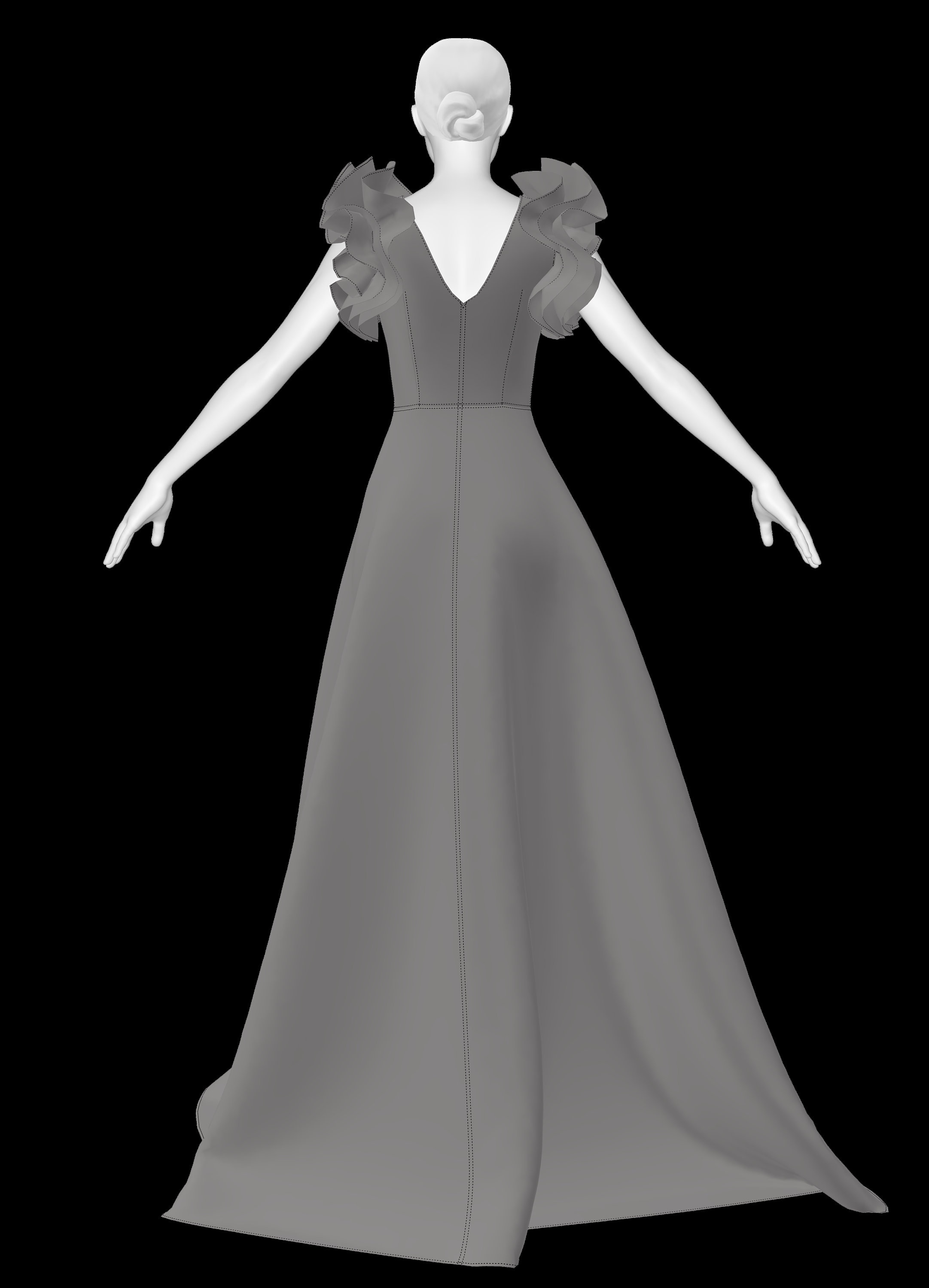 Umbrella Sewing Pattern for Women Dress/ Flounces Sleeve/plunge ...