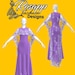 Long Cape Back Sewing Pattern for Women /floor Length / Neckline Round ...