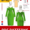 Gorgeous Sewing Pattern for Women Dress/above Knee /flounce Sleeve ...