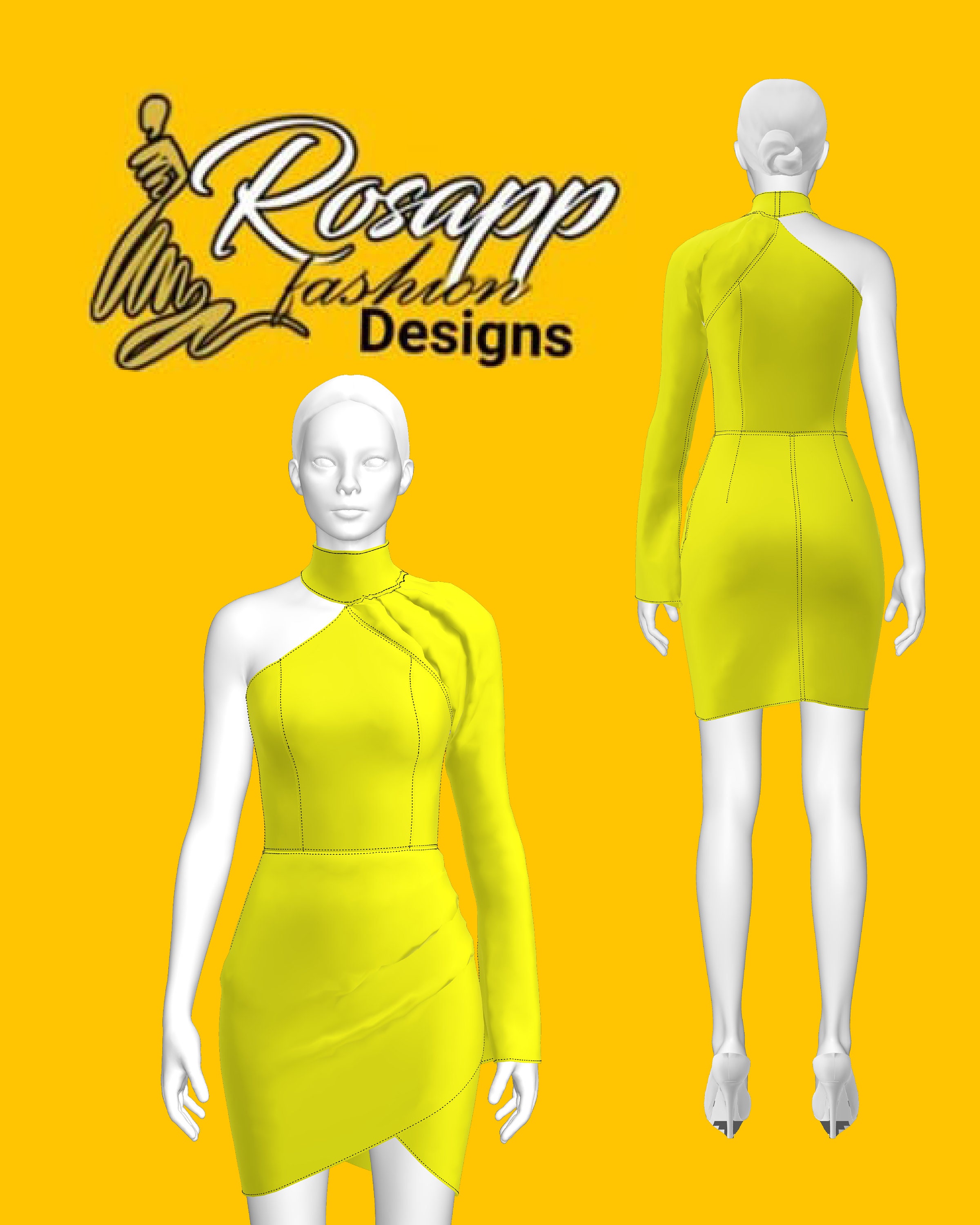 Decent Sewing Pattern for Women Dress/asymmetric/one Shoulder/mini ...